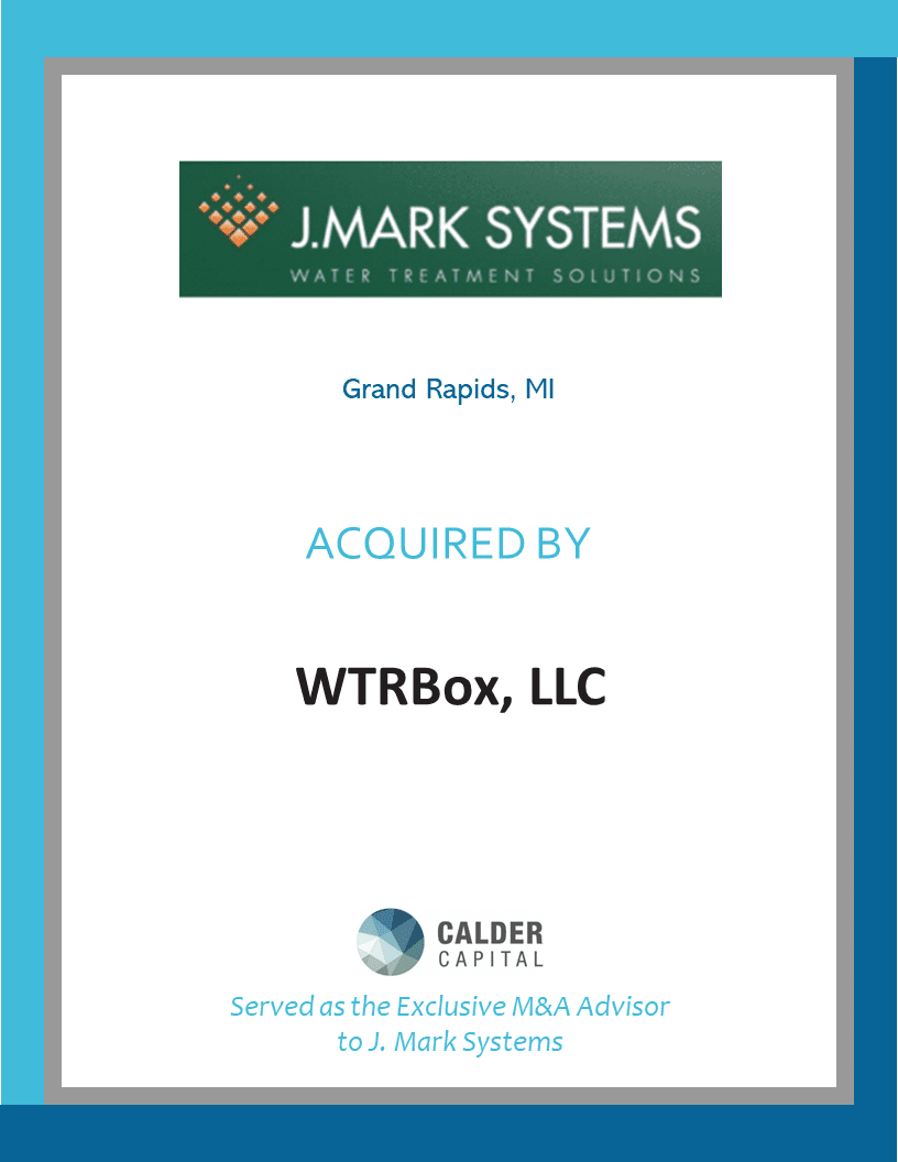 J. Mark Systems of Grand Rapids, MI Acquired by WTRBox, LLC